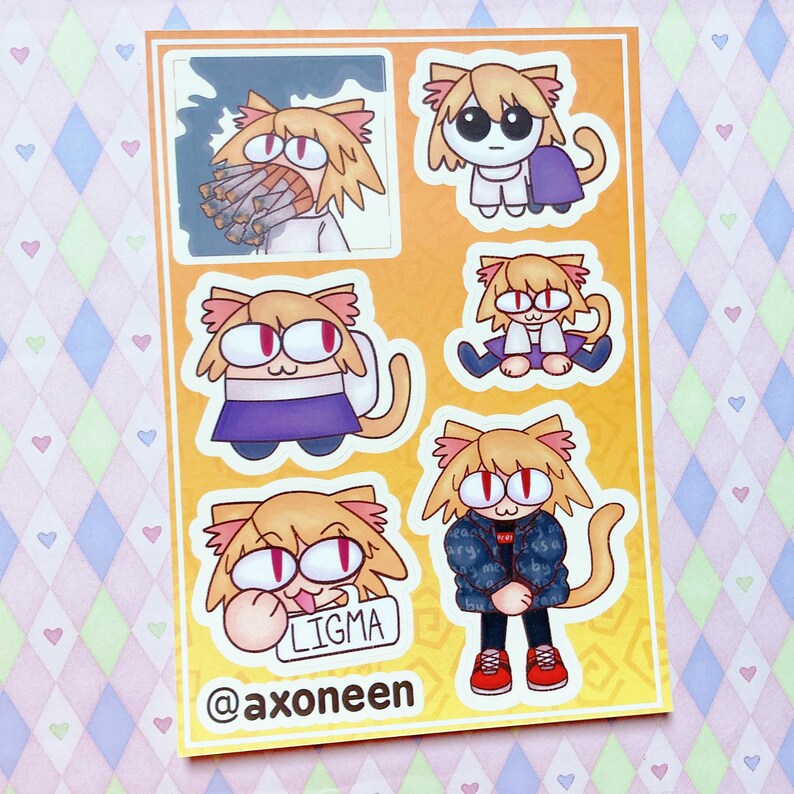 Type Moon Neco Arc Meme tbh Among Us Ligma Etc Sticker - Etsy