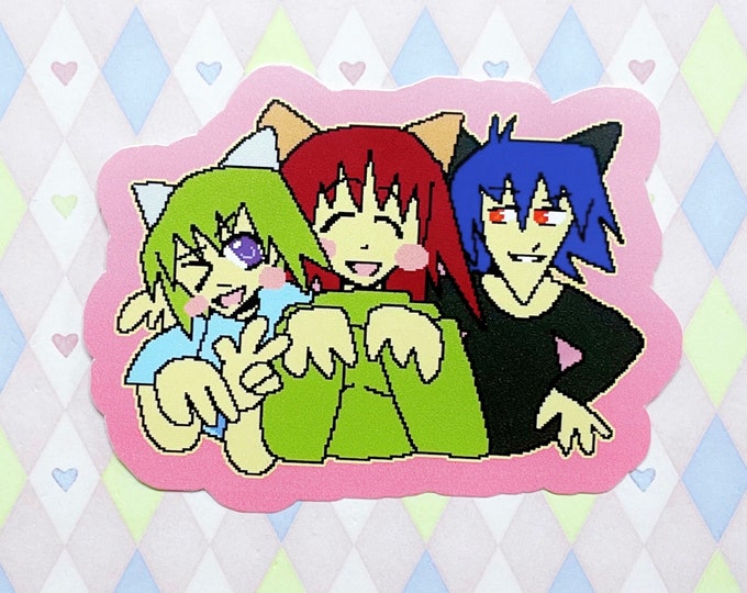 Nyan Neko Sugar Girls Anime Meme Sticker! (3") - Etsy