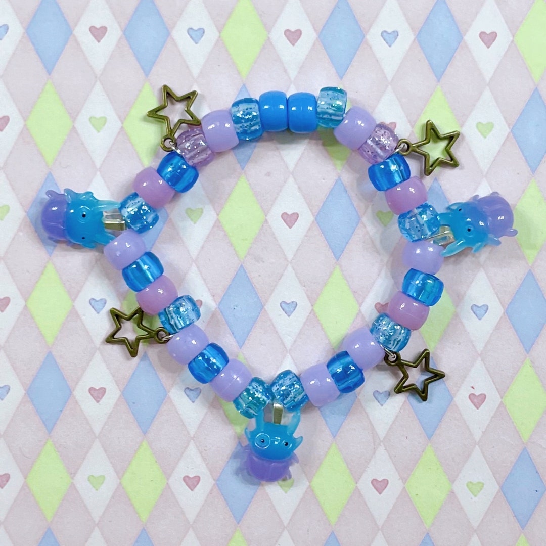 Purple Blue Stag Beetle Bug Star Handmade Kawaii Kidcore Kandi Decora ...
