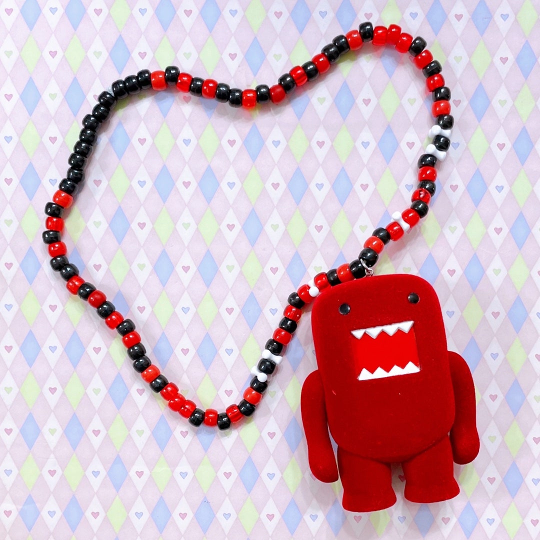 Red Domo Flocked Posable Y2k Nostalgic Kawaii Cute Decora Toy Kidcore ...