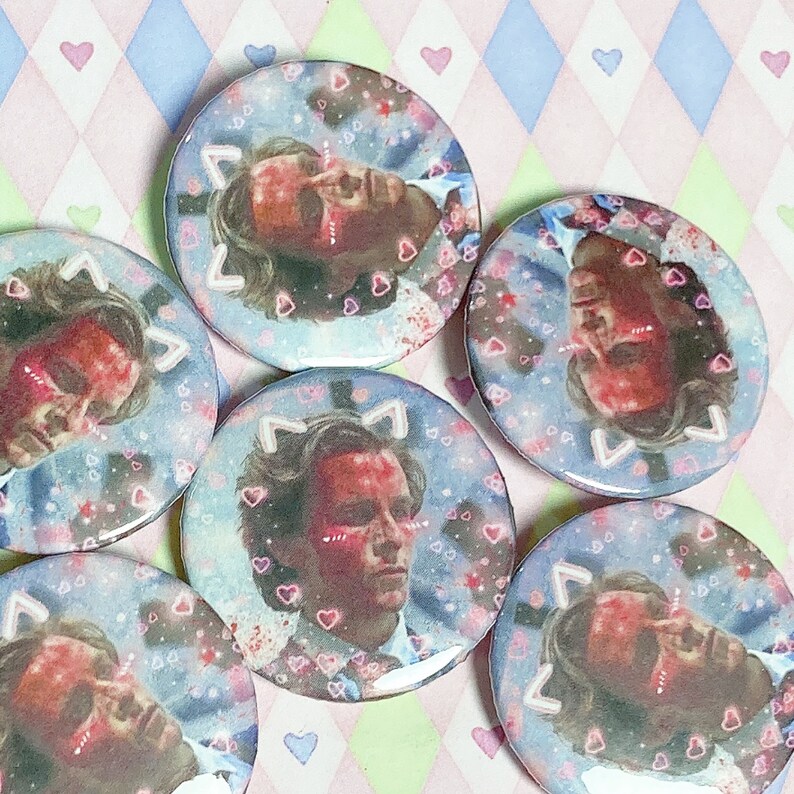 American Psycho Kawaii Catboy Patrick Bateman Button - Etsy