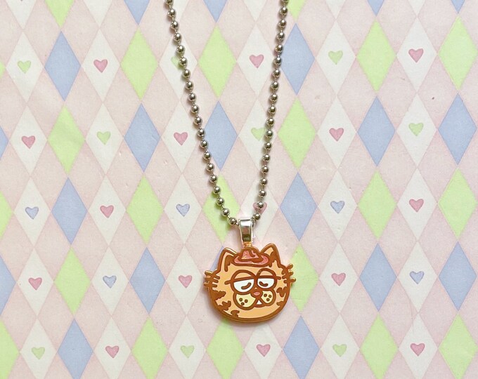 Garfield Cowboy Glitter Copper Plated Enamel Kawaii Cute Decora Toy ...