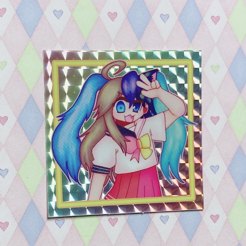 Moetron Anime Girl Meme Prismatic Rainbow Holographic - Etsy