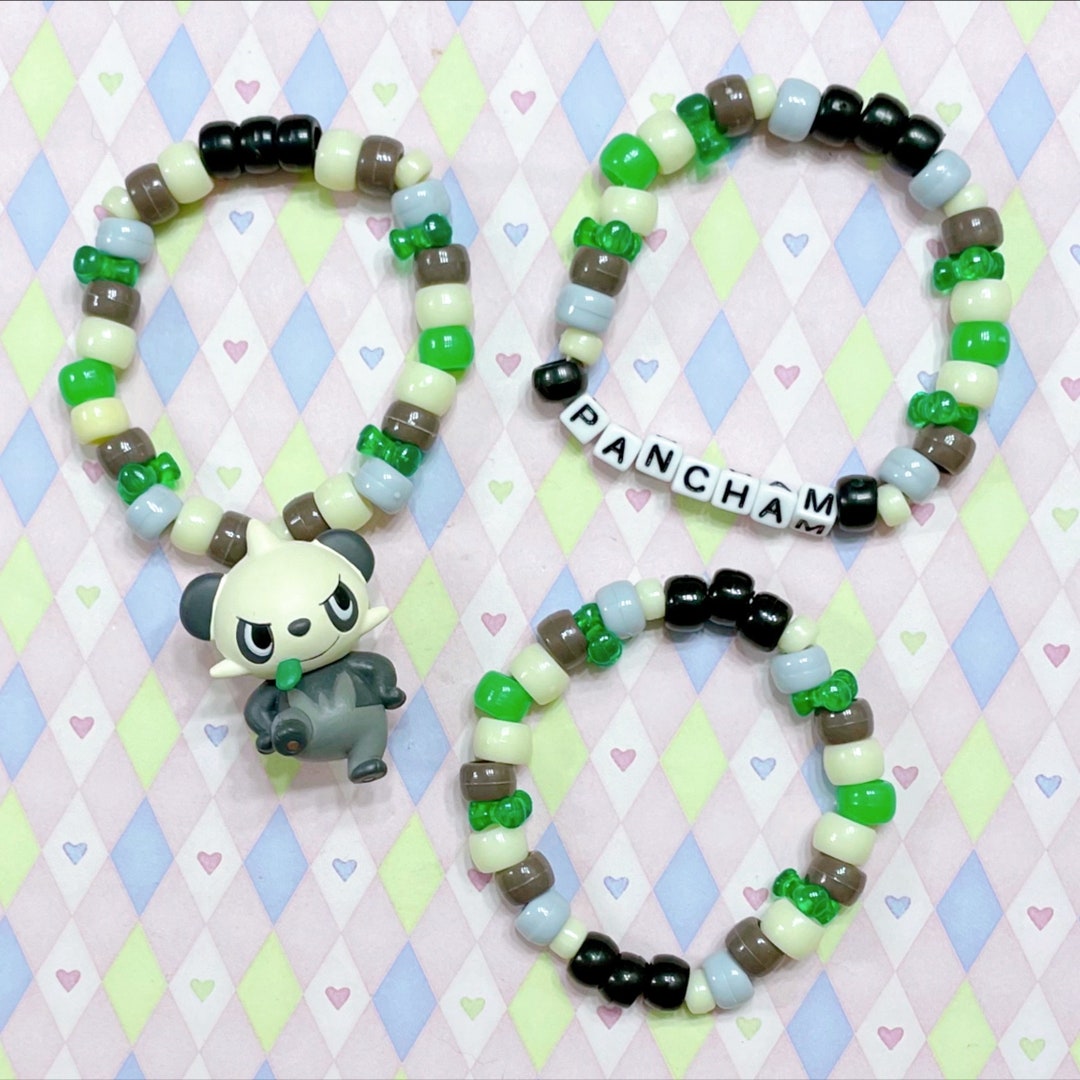 Pancham Pokemon Green Panda Toy Handmade Kawaii Kidcore Kandi Decora ...
