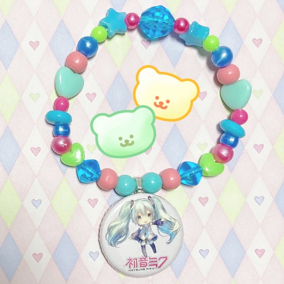 Vocaloid Hatsune Miku Kawaii Kidcore Kandi Decora Pastel | Etsy