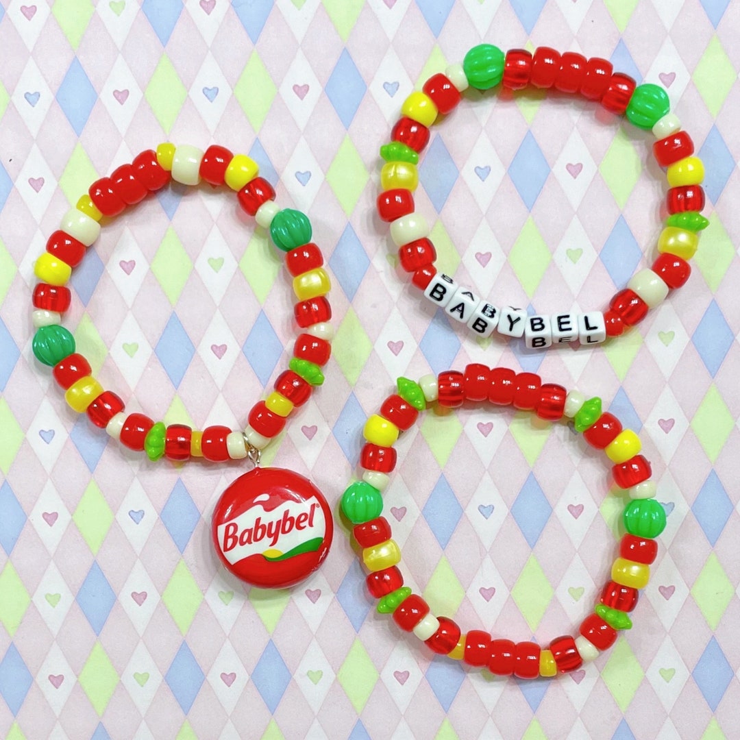 Babybel Cheese Mini Toy Red Handmade Kawaii Kidcore Kandi Decora Pastel ...