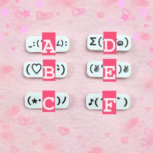 Kaomoji Japanese Emoticon Kawaii Decora Cute Acrylic Pins 1.5 - Etsy