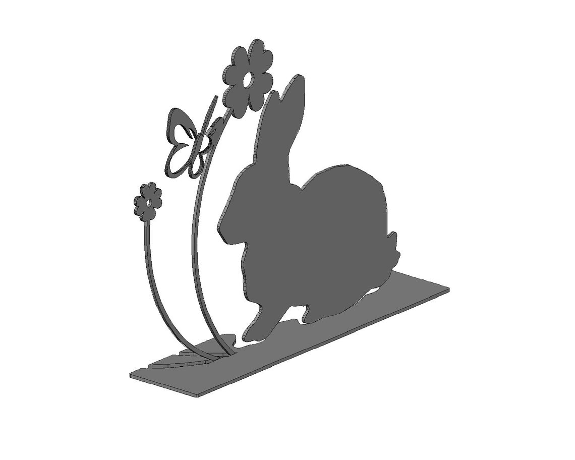 Easter Bunny Dxf , Svg , Png , Files , Laser Cut , Easter , Bunny ...