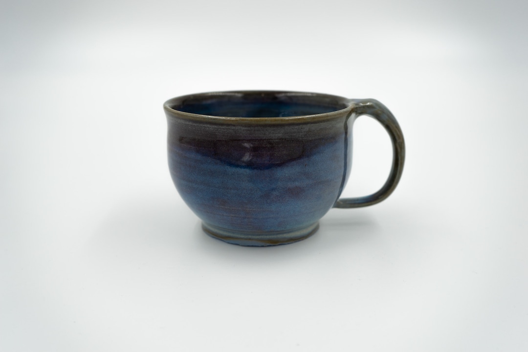 Blue Porcelain Mug - Etsy