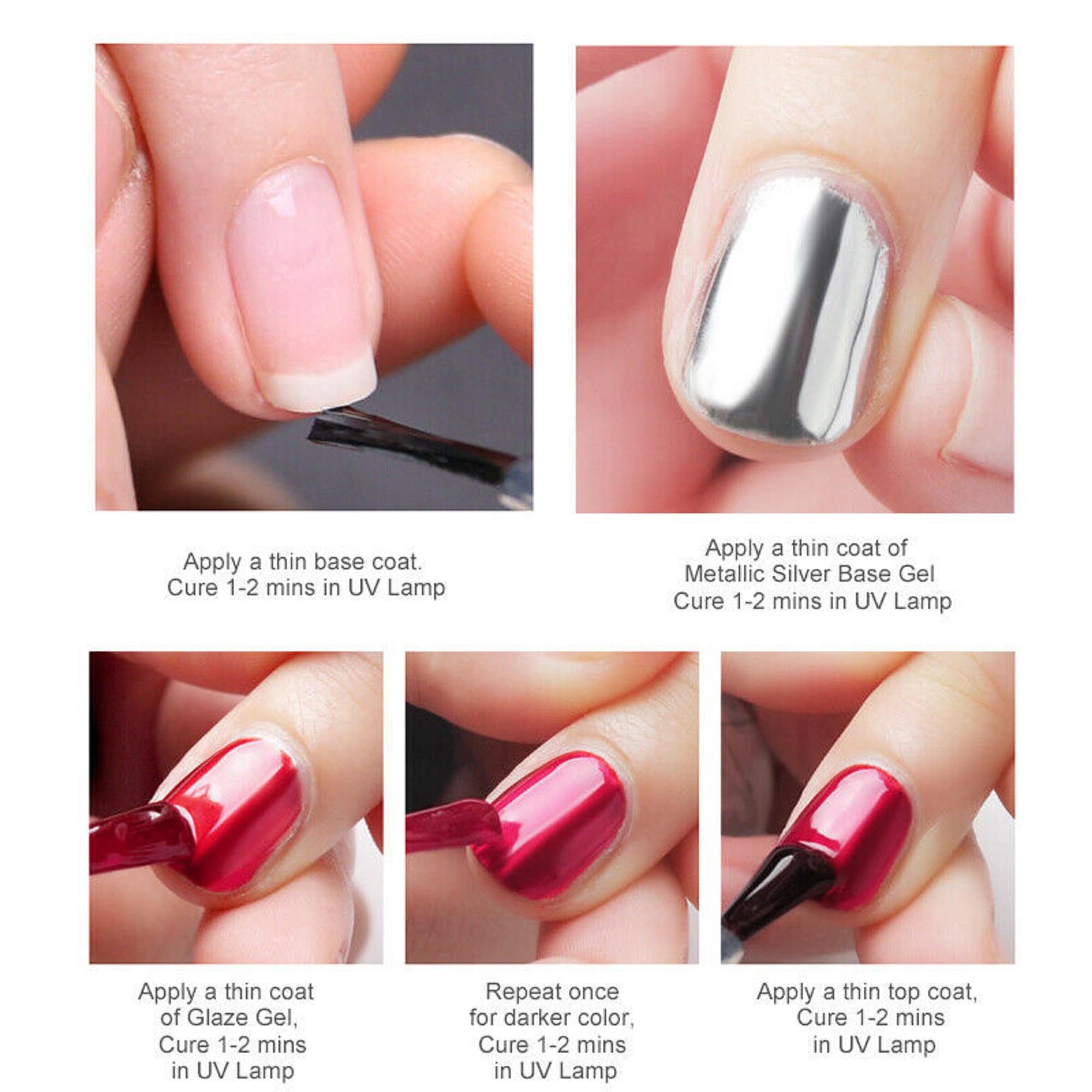 Metallic Mirror Silver Nail Polish