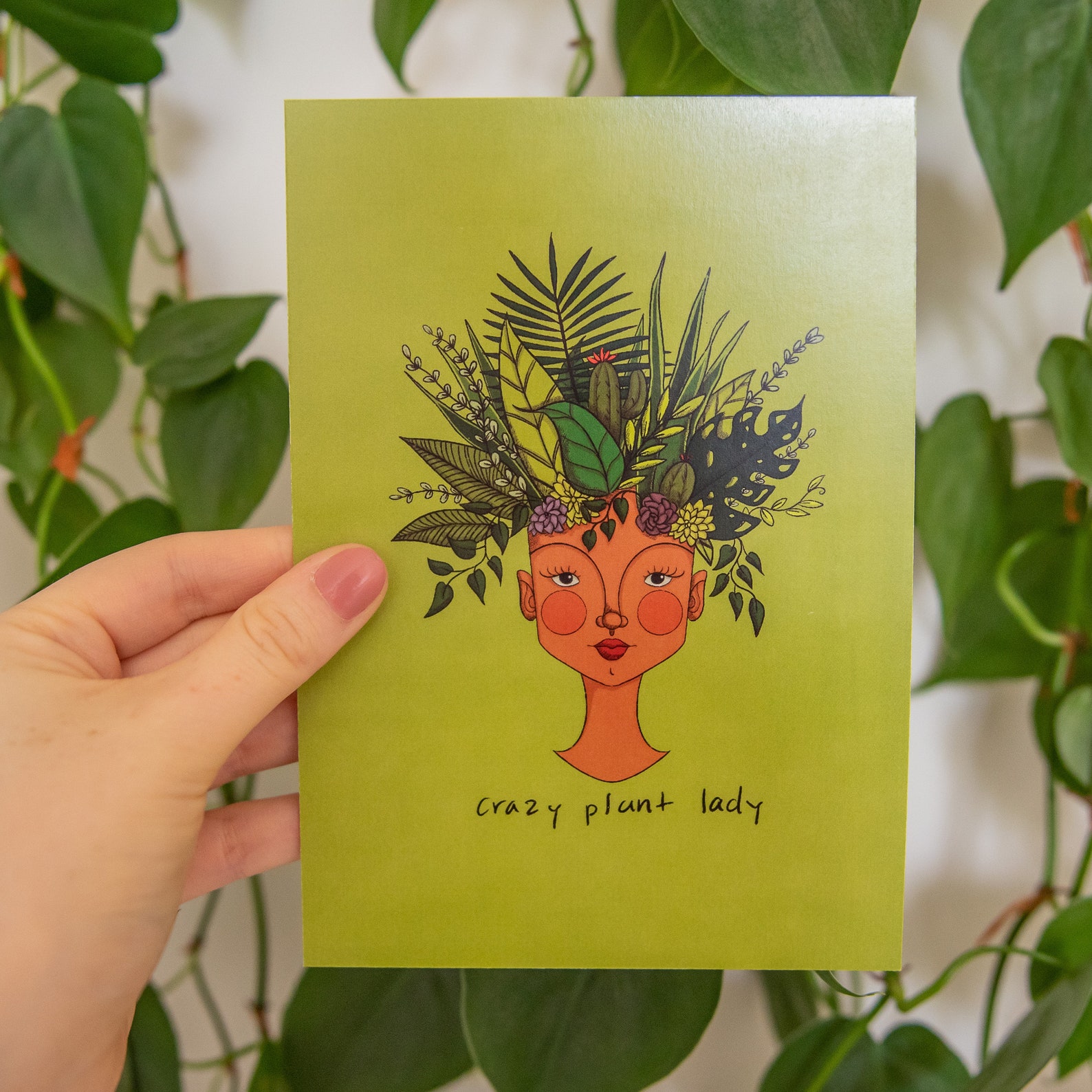 Crazy Plant Lady Print - Etsy