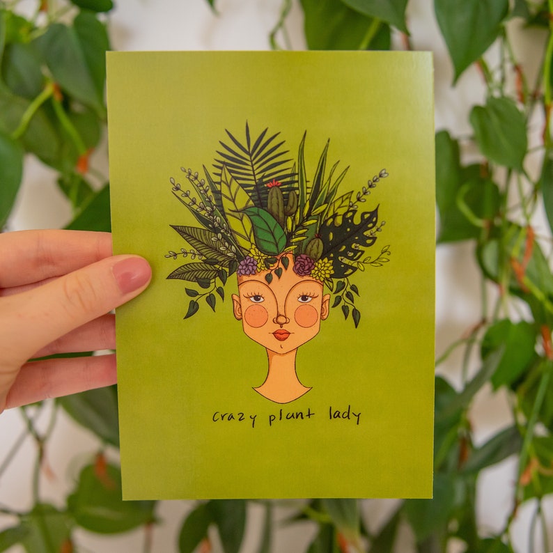 Crazy Plant Lady Print - Etsy
