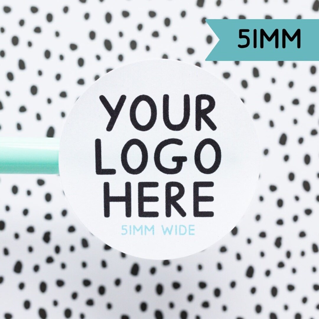 15x Logo Stickers Eco Friendly Custom - 51mm Personalised Round ...