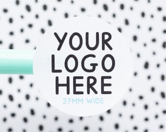 35x Eco Friendly Custom Logo Stickers 37mm Round Stickers Matte ...