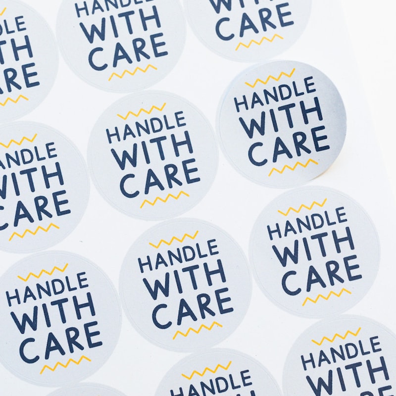 Buy Handle With Care Sticker Online In India - Etsy India