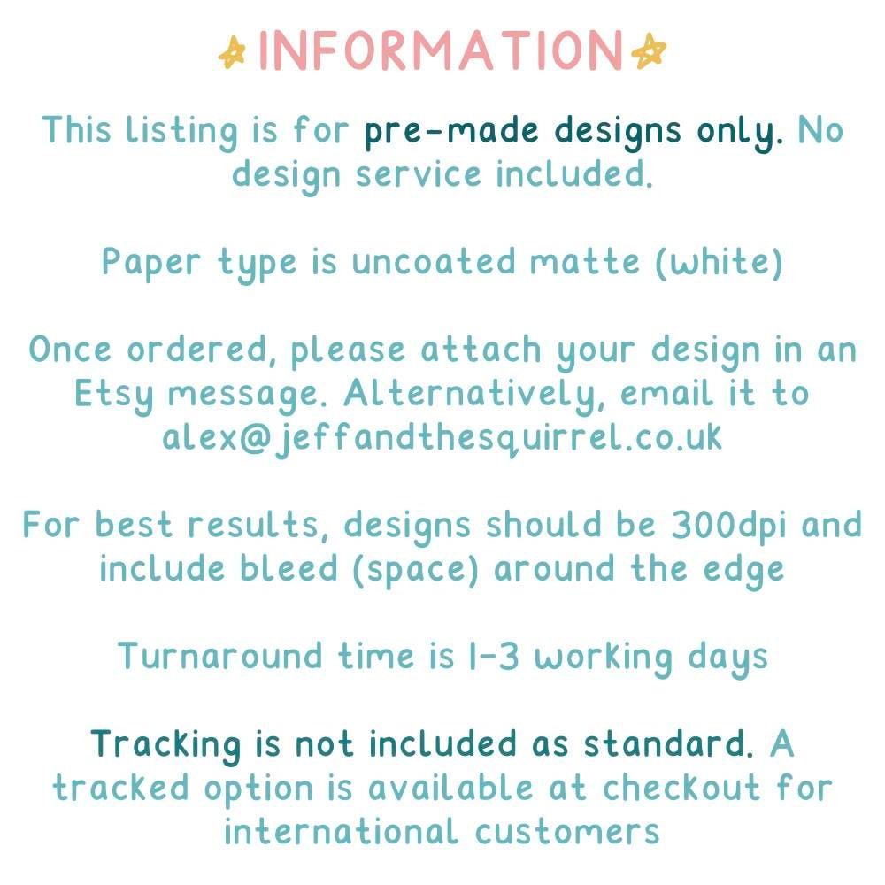 35x Custom Logo Stickers 37mm Round Stickers Matte | Etsy UK