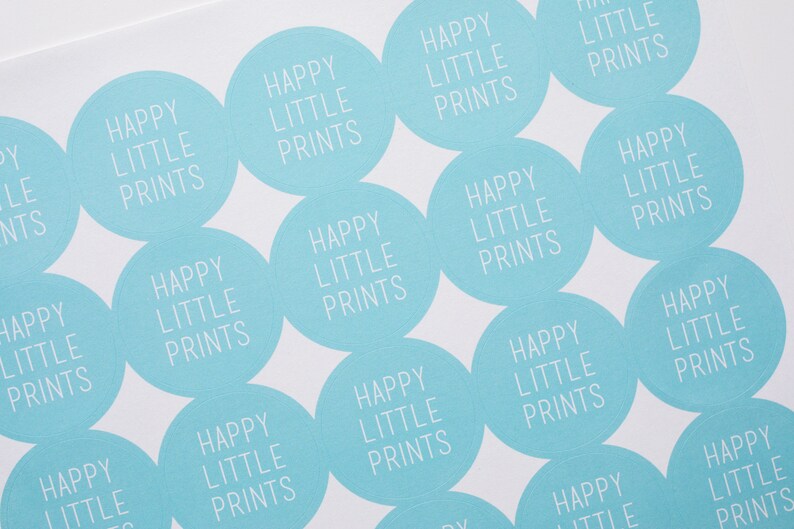 35x Custom Logo Stickers 37mm Round Stickers Matte - Etsy