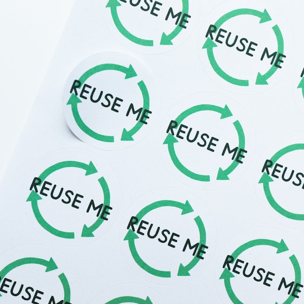 Reused Box Sticker - Etsy