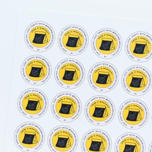 35x Eco Friendly Custom Logo Stickers - 37mm Round Stickers - Matte ...