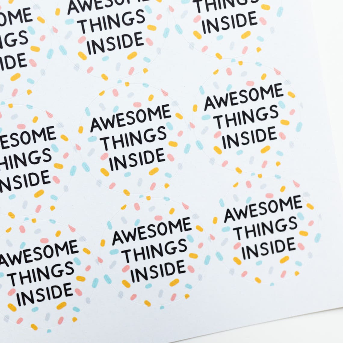 35x Eco Friendly Awesome Things Inside Stickers - Small Business Labels ...