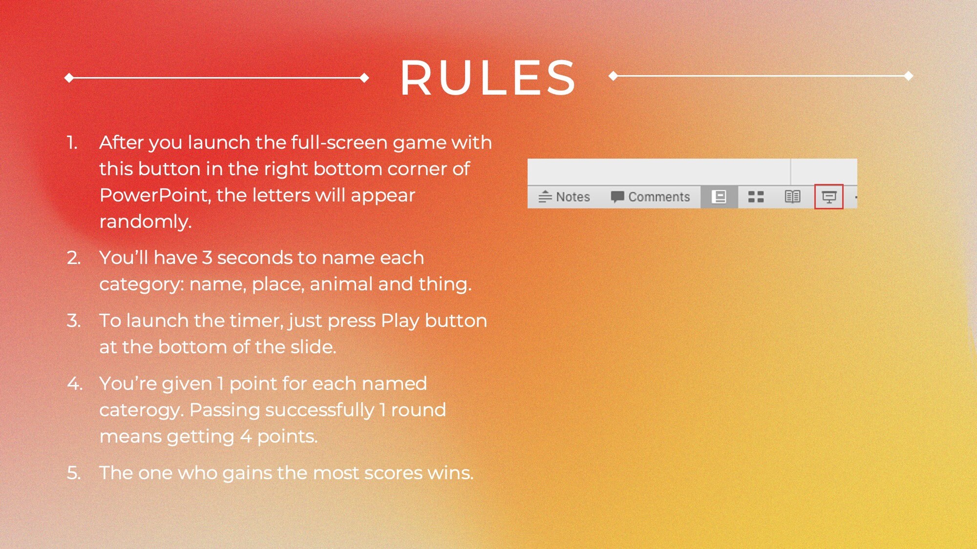 Name Place Animal Thing Powerpoint Game Perfect for Zoom - Etsy