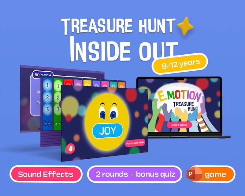 Inside Out Powerpoint Treasure Hunt: Interactive Family Game (digital ...
