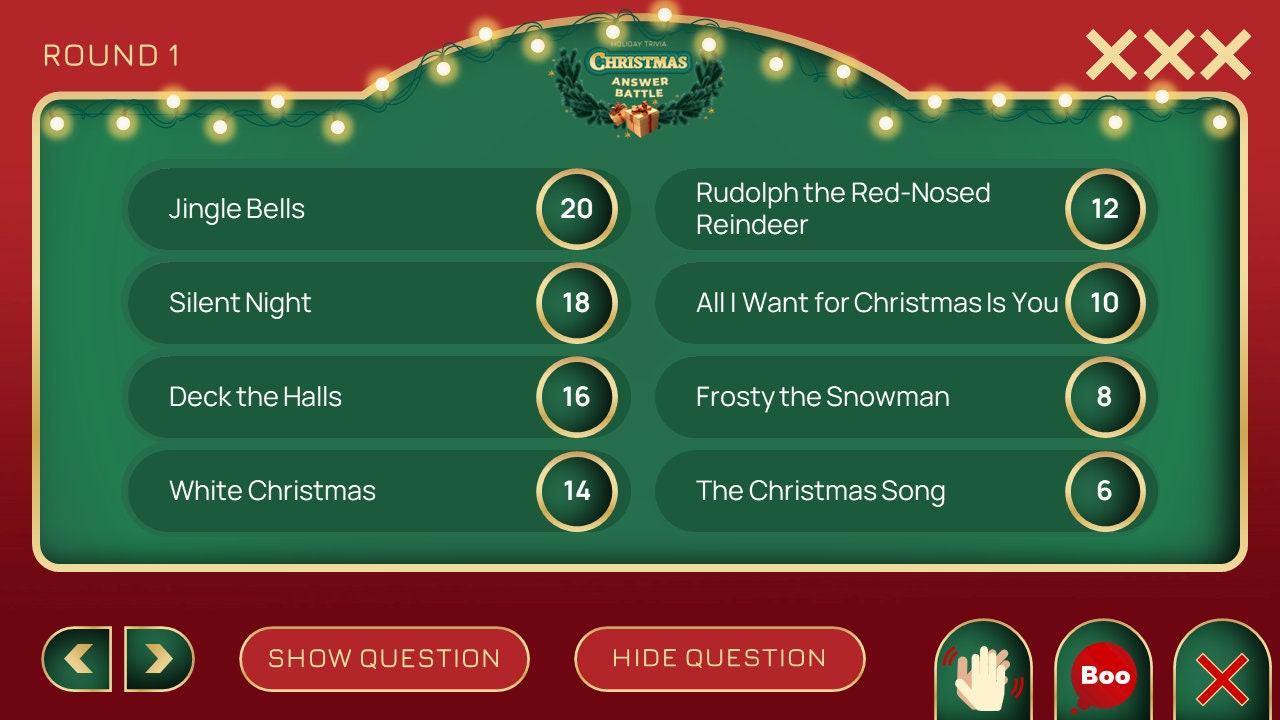 Christmas Trivia With Scoreboard — Holiday Answer Battle — Christmas ...