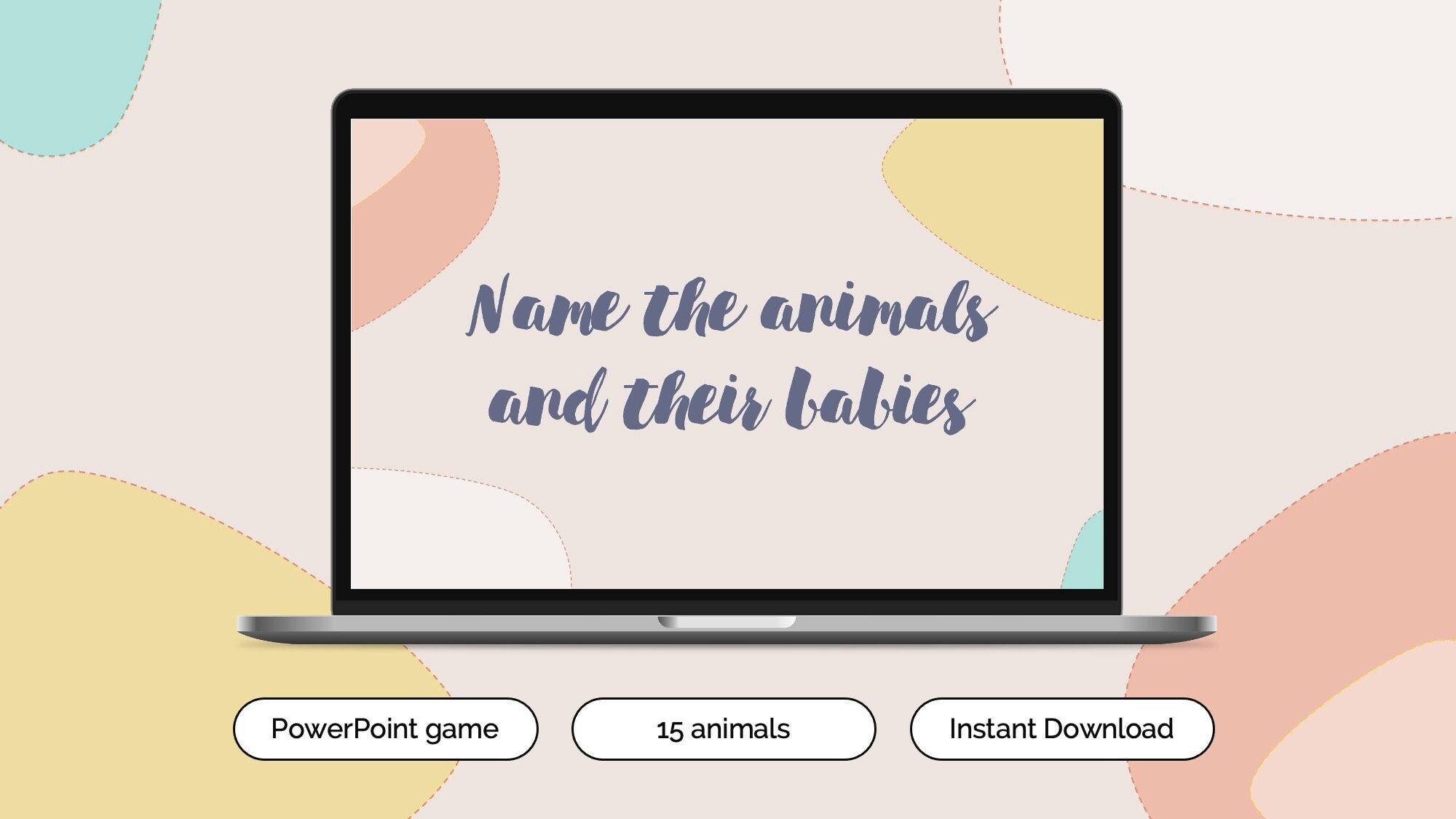Powerpoint Fun BABY Animal GAME TEMPLATE for Kids Editable Mc and Pc ...
