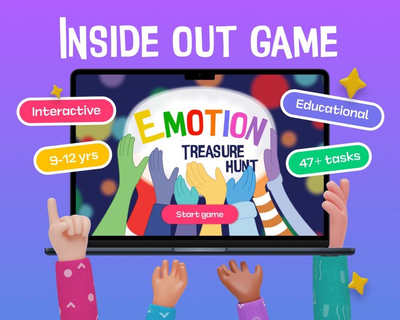 Inside Out Powerpoint Treasure Hunt: Interactive Family Game (digital ...