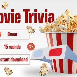 Movie Trivia Game for Virtual Party — Family Powerpoint Game — Zoom ...
