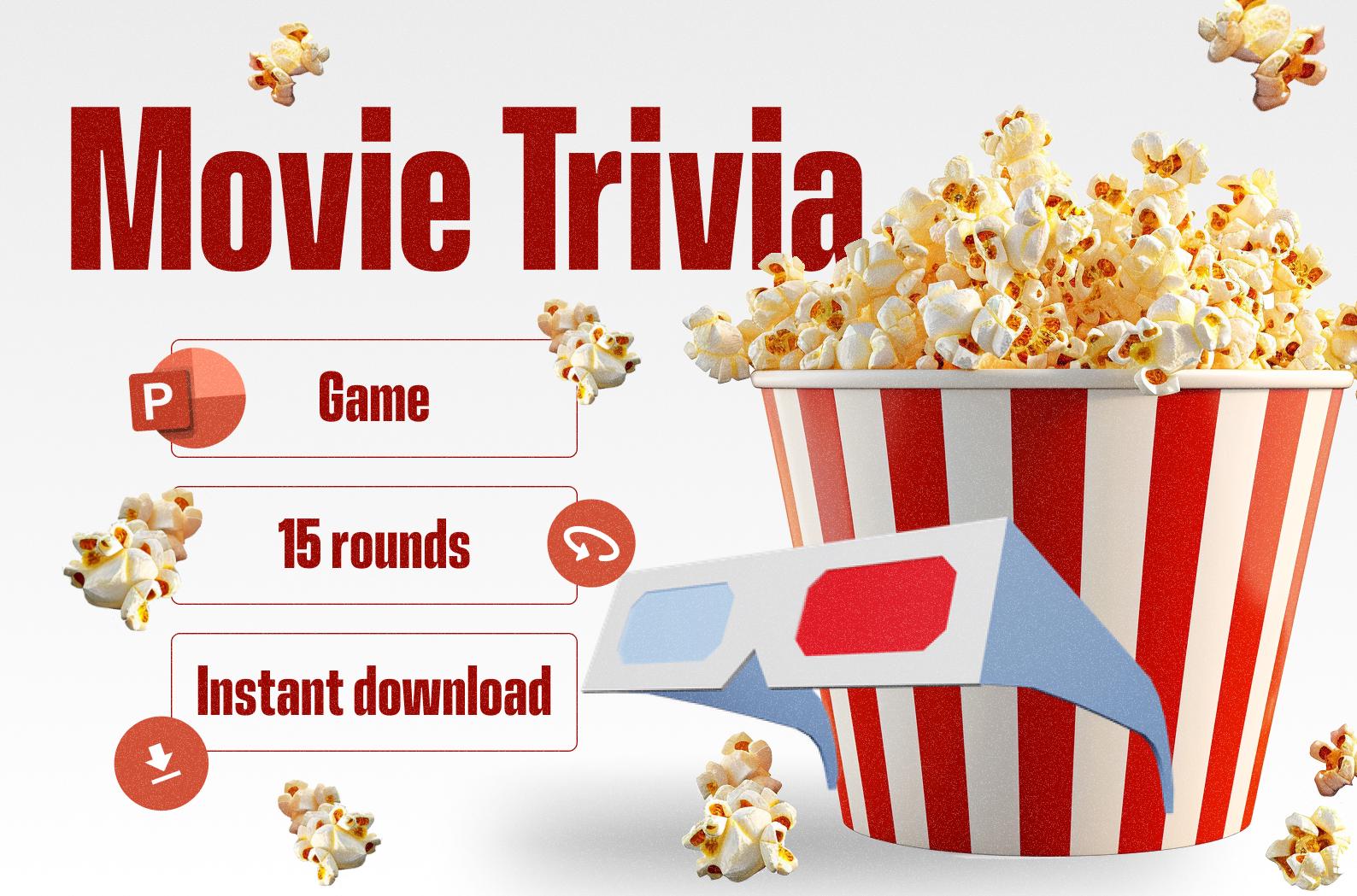 Movie Trivia Game for Virtual Party — Family Powerpoint Game — Zoom ...