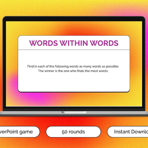 Word Scramble Party Game Powerpoint Party Games for Zoom - Etsy
