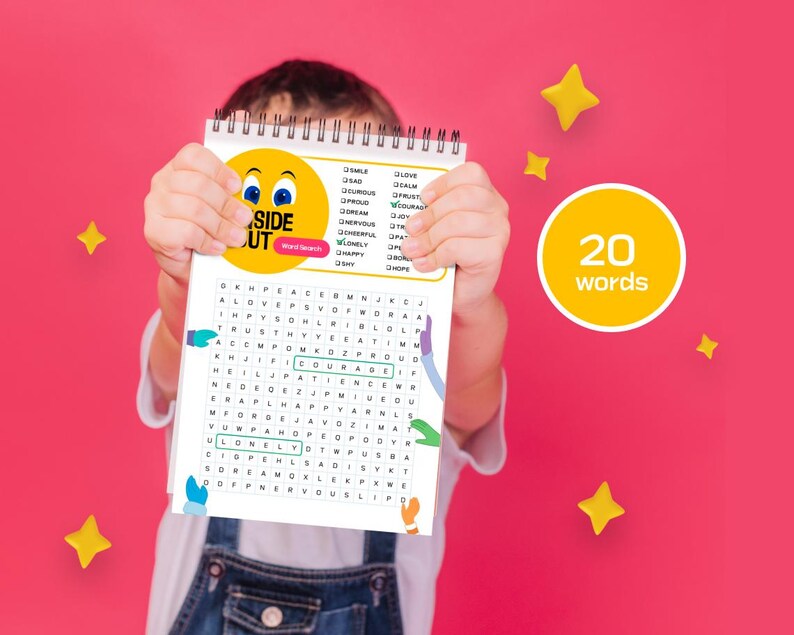 Printable Inside Out Word Search: Kids Party Game (PDF) - Etsy UK
