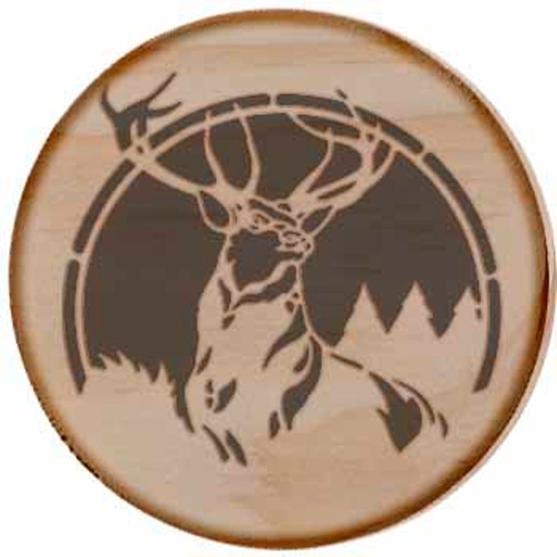 Enchanted Timber: Deer Laser-engraved Wood Coaster Set - Etsy