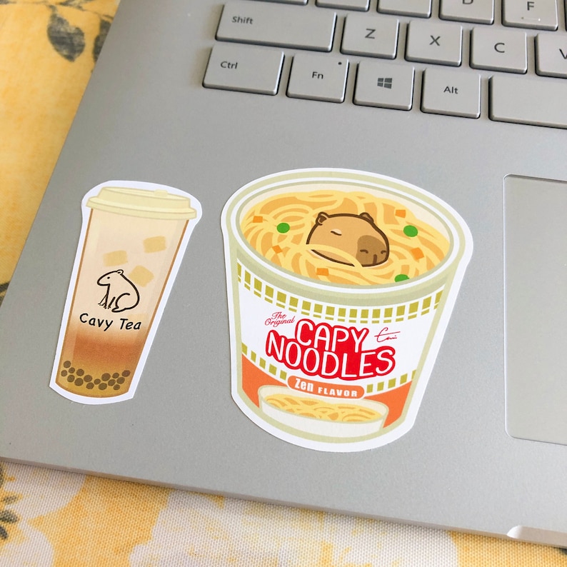 Capy Cup Noodles Sticker - Etsy