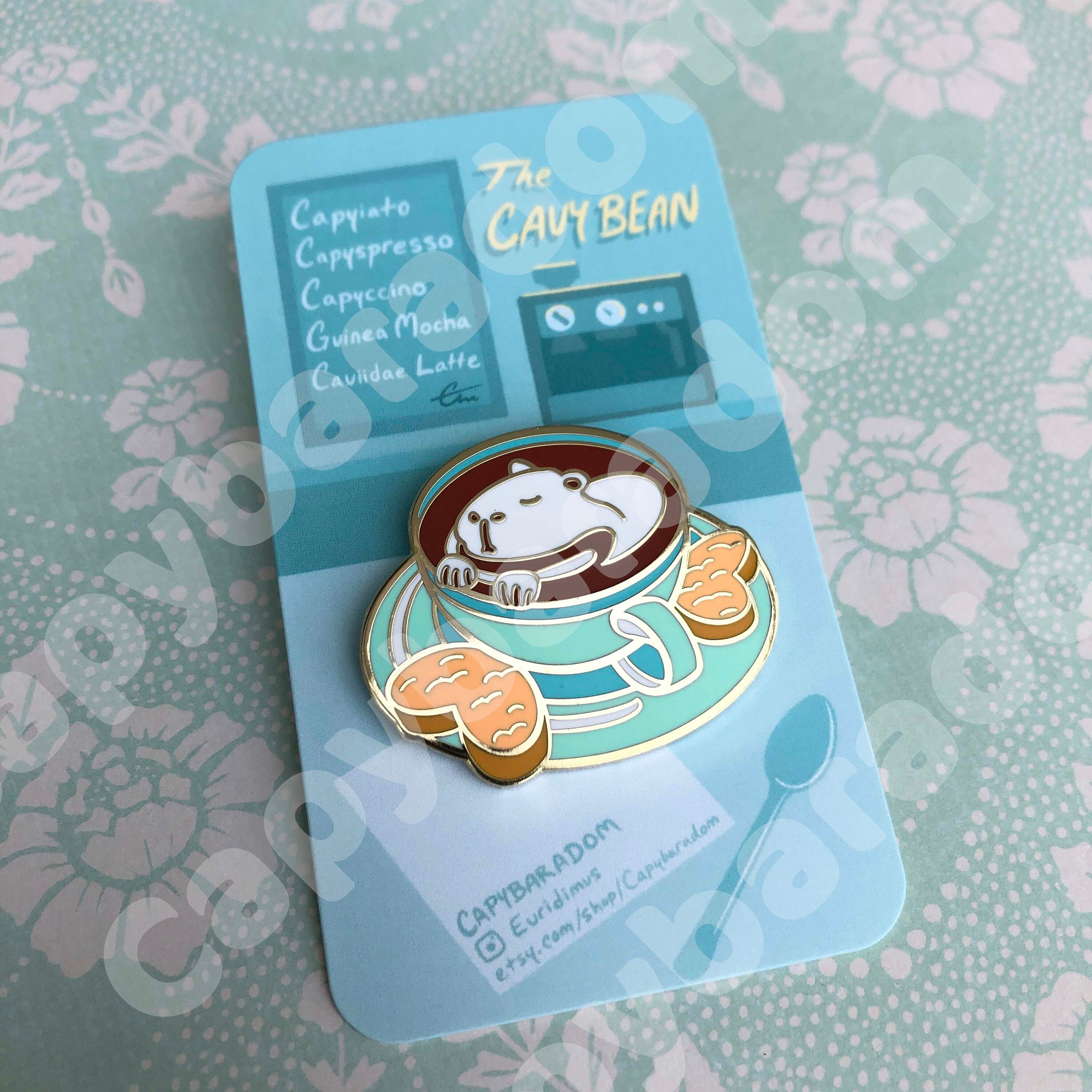 Capyccino A Grade 1.5 Inch Enamel Pin - Etsy