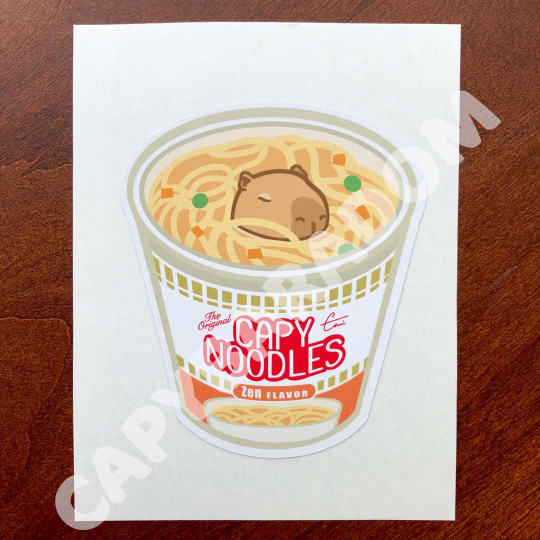 Capy Cup Noodles Sticker - Etsy