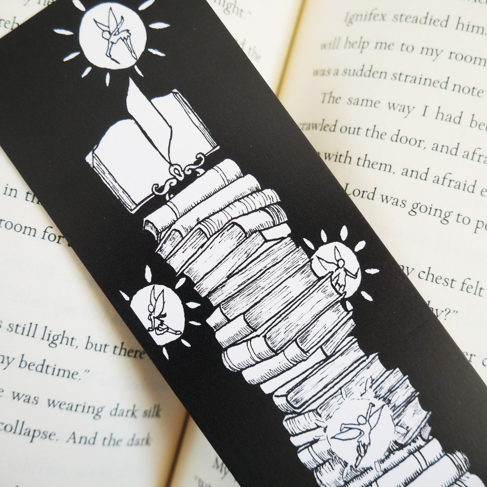 BUNDLE Set of 3 Bookmarks Magical Black and White | Etsy