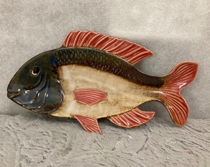 Pier 1 Imports Small Hand Painted Fish Platter - Etsy