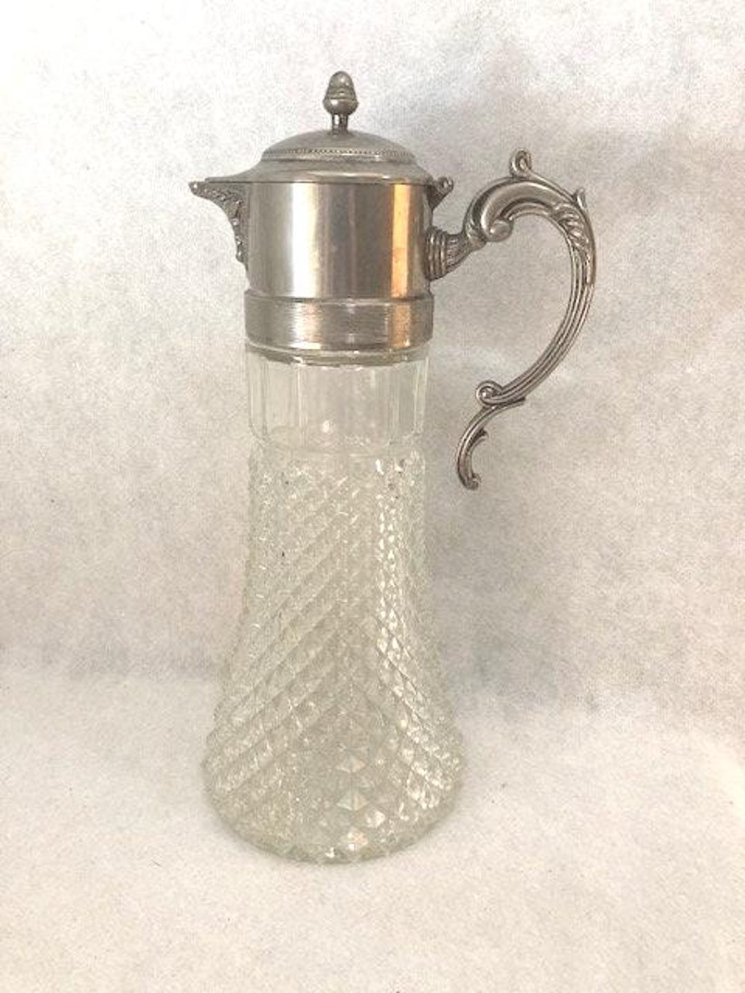 Decantador italiano grande vintage de agua o vino con punta de diamante ...