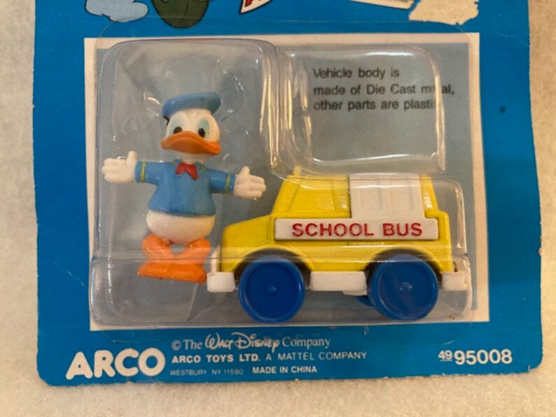 Disney Donald Duck & School Bus Die Cast Collectable Toy by Arco - Etsy