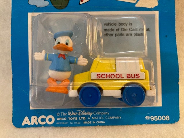 Disney Donald Duck & School Bus Die Cast Collectable Toy by Arco - Etsy
