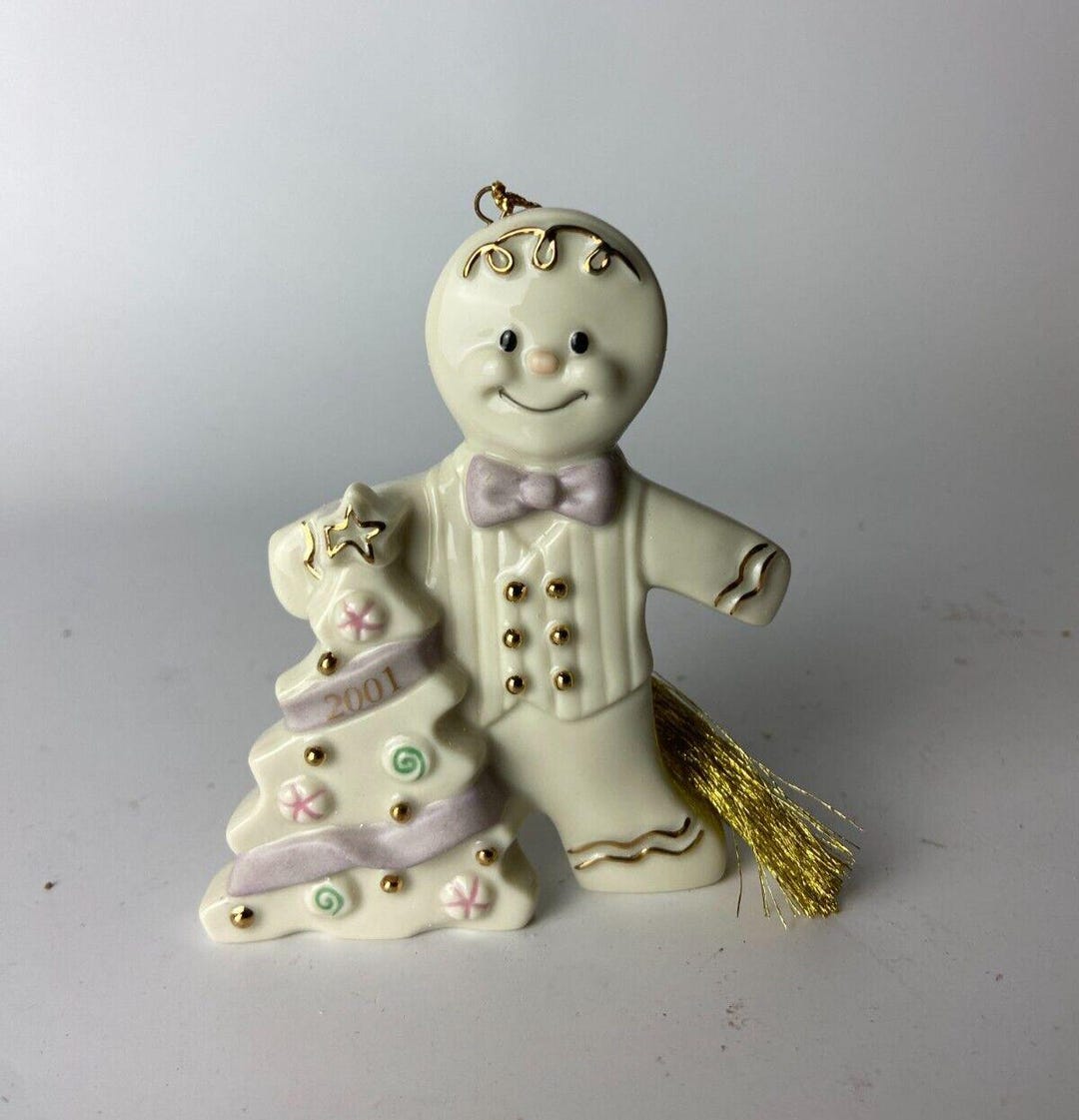 Lenox Classics 2001 Annual Gingerbread Figurine Man Collectors Ornament ...