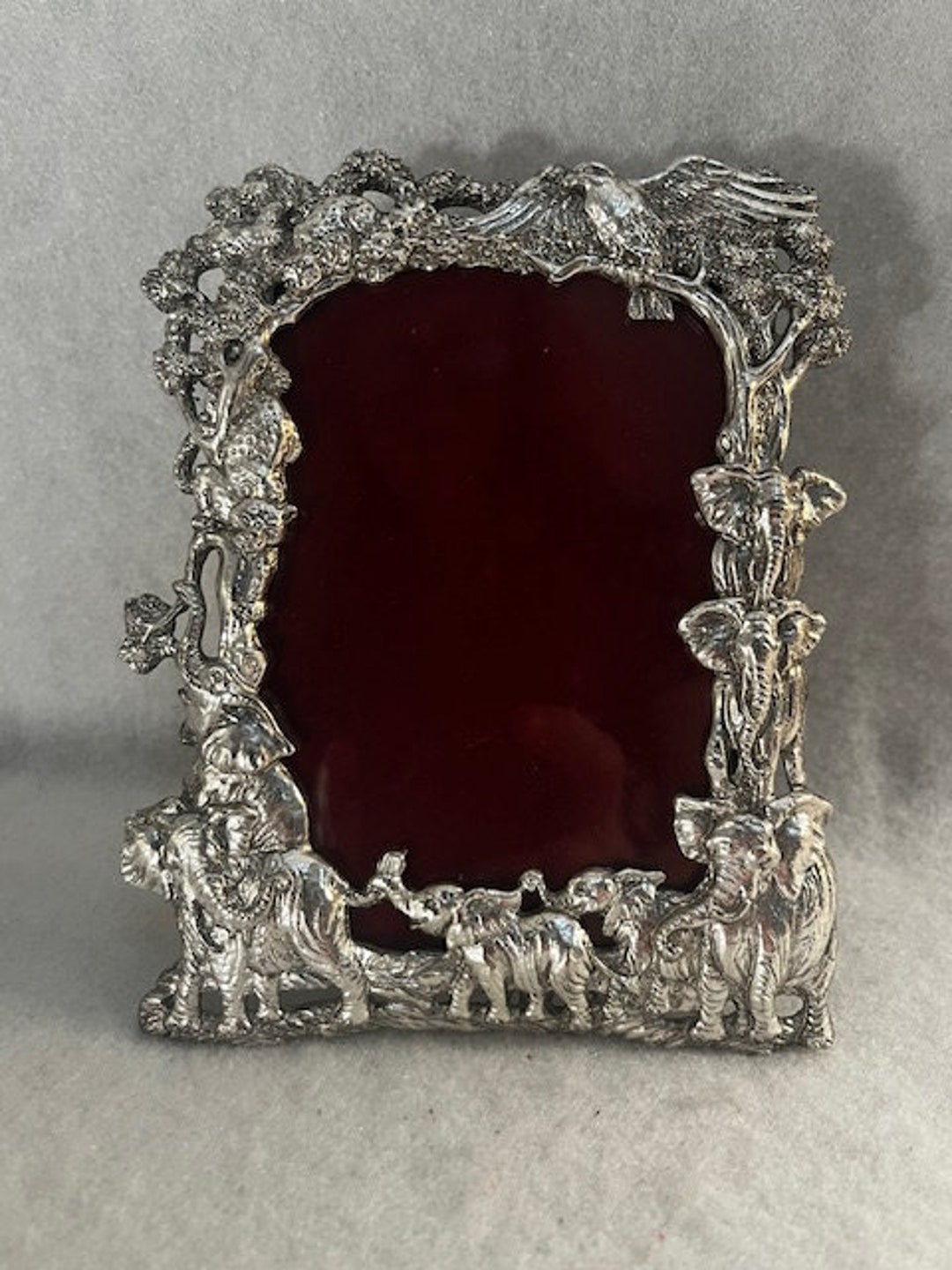 VTG ARTHUR COURT Picture Frame Elephants/jungle Animals 1995 New - Etsy