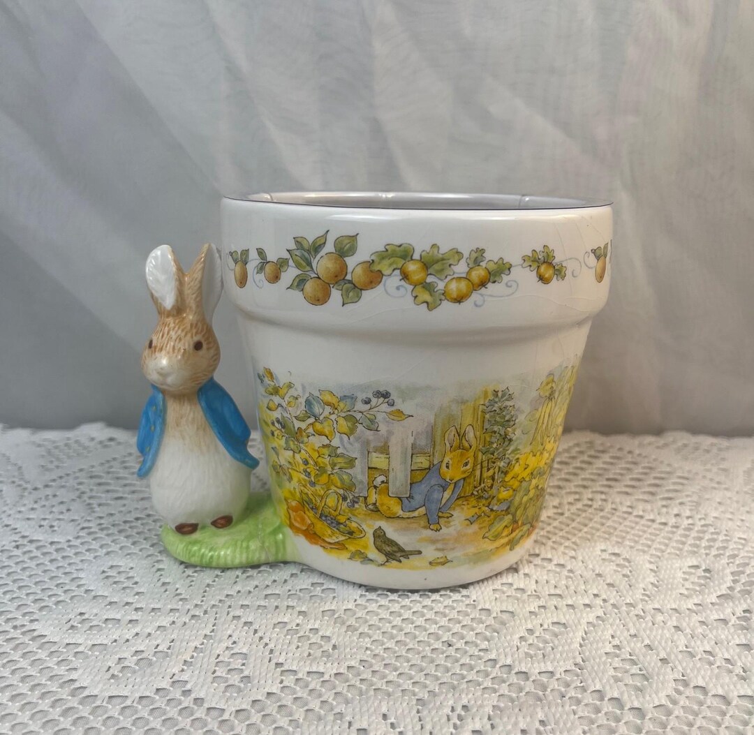 1997 Beatrix Potter Peter Rabbit Planter Pot/vase Holder Teleflora - Etsy
