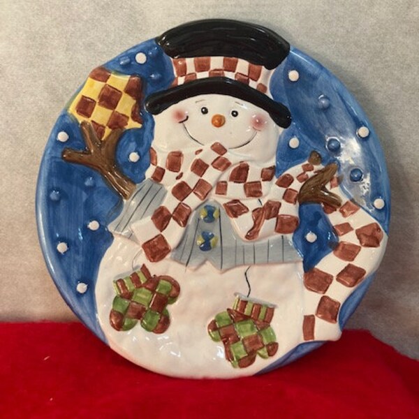Snowman Plate - Etsy