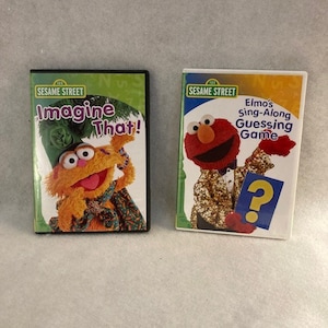 Sesame Street Dvd's "imagine That" & Elmo's Sing-along Guessing Game ...