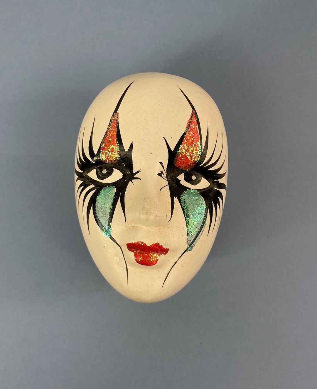 Mardi Gras Mask Ceramic Egg Shaped Trinket Box - Etsy