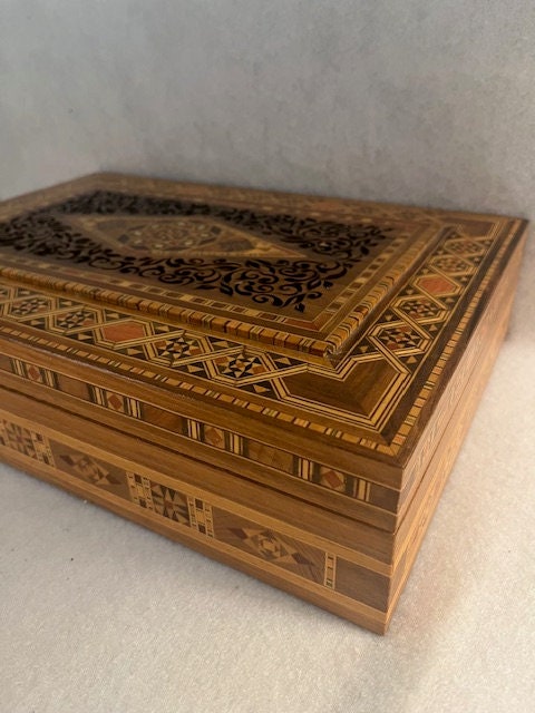 Damascus Micro Mosaic Wood Box, Vintage 1950-1970 Great Inlay - Etsy