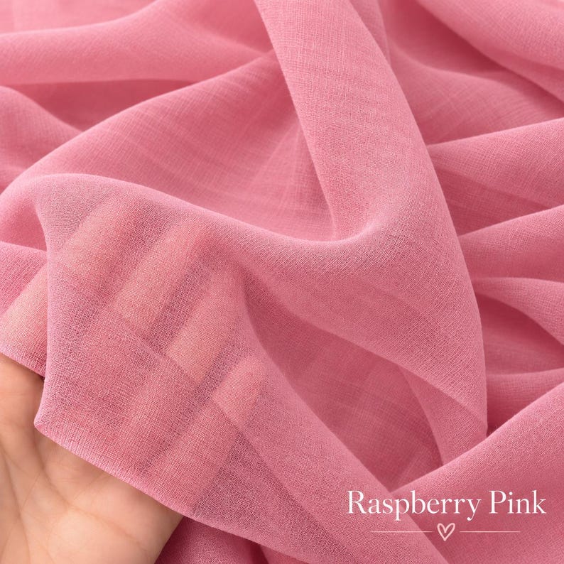 100% Cotton Batiste Voile Fabric, Lightweight Semi Sheer Cotton, 58 ...
